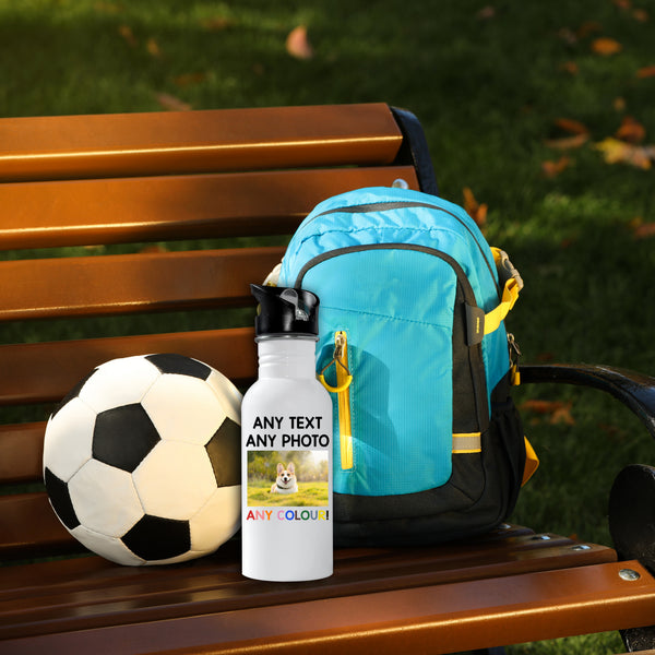 Personalised Water Bottle with Kid's School Logo - Ideal Back to Schoo ...