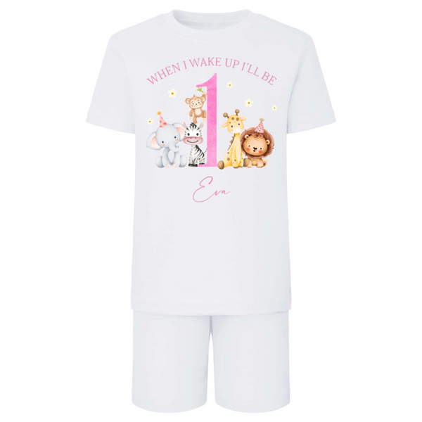 When I Wake Up I Will Be 1 2 3 4 5 Short Sleve Birthday Pyjamas PJs Gi ...